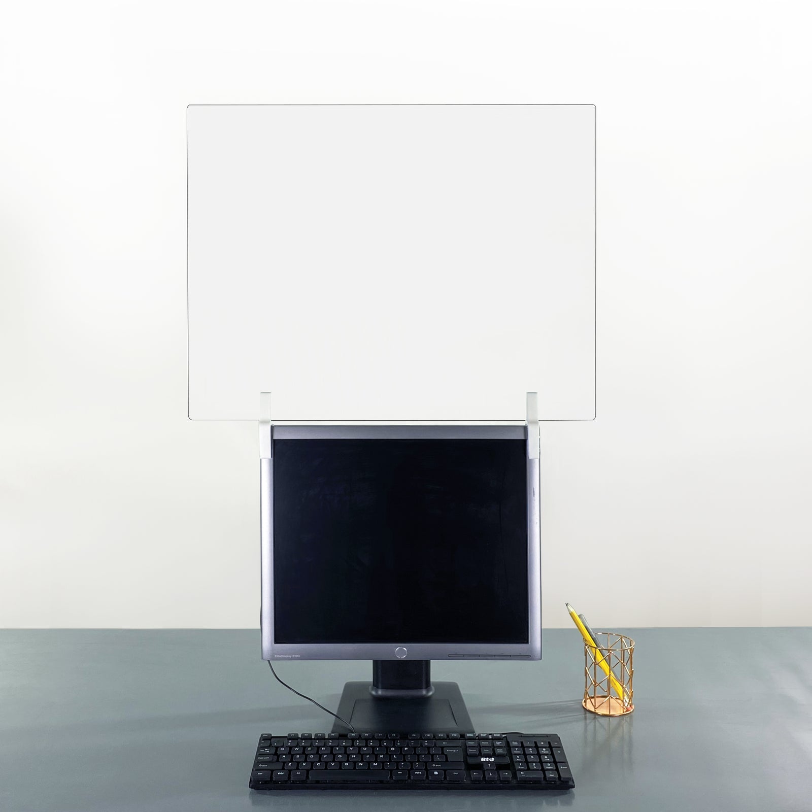 Computer Monitor Sneeze Guard Extender